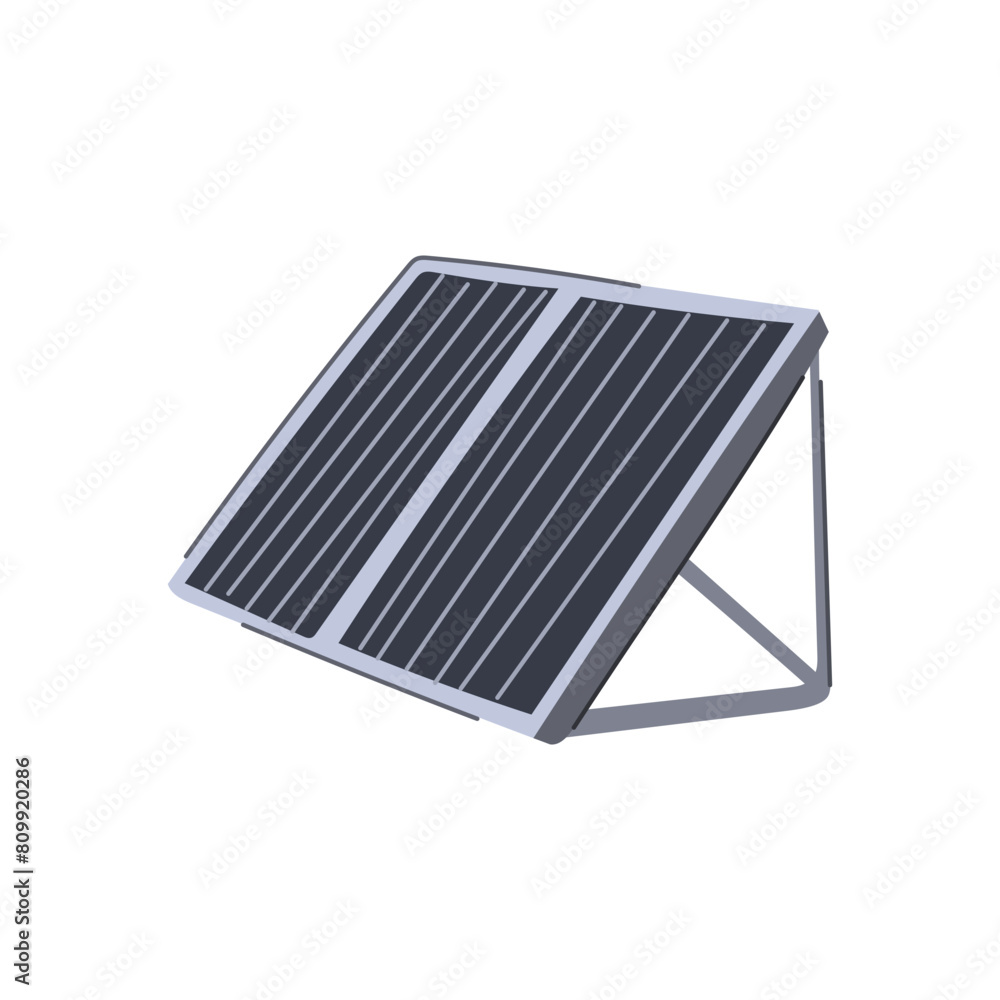 power solar panel cartoon. cell photovoltaic, technology sky, field ...