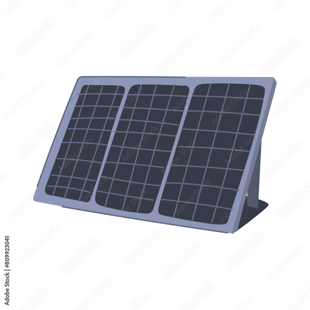 photovoltaic solar panel cartoon. technology sky, field renewable ...
