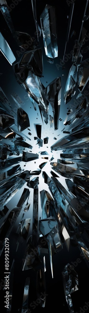 Artistic interpretation of a bullet firing through shattered glass ...