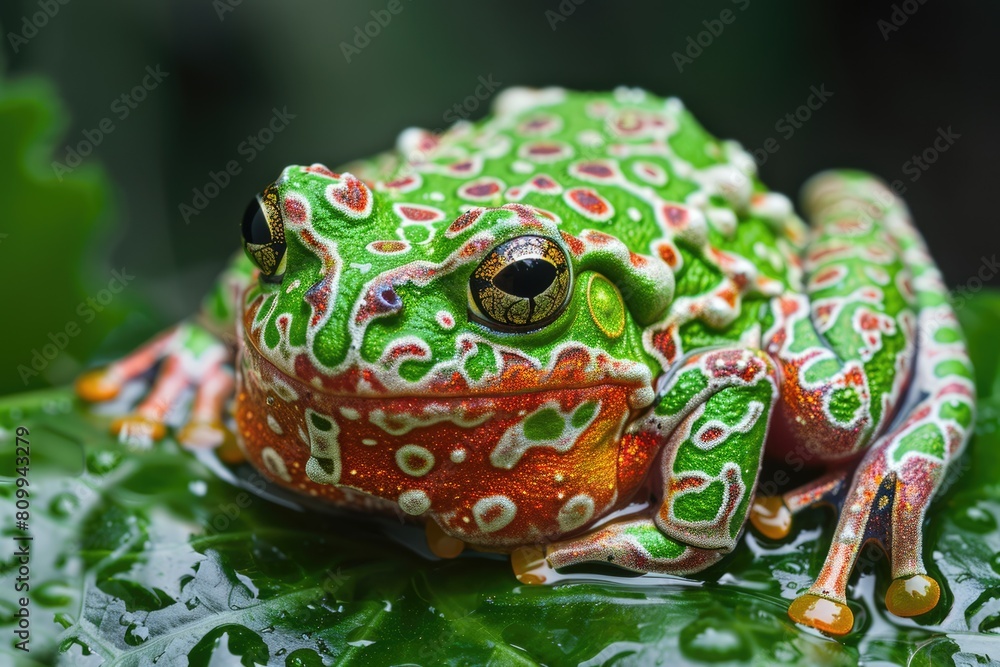 Pac Man Frog - Stunning Macro Shot of Green Amphibian with Brown Eyes ...