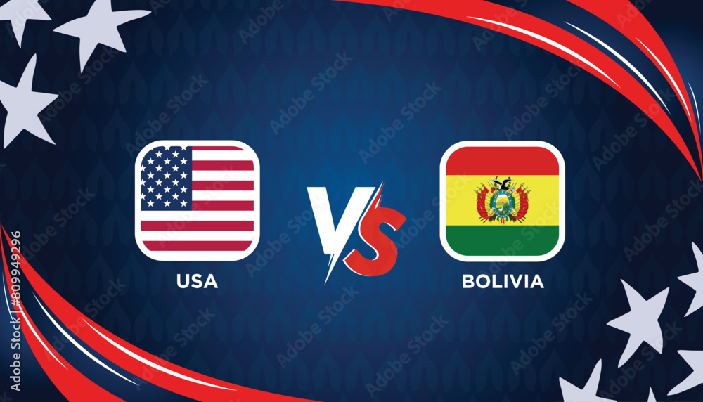USA vs BOLIVIA broadcast template for sports Copa America 2024 ...