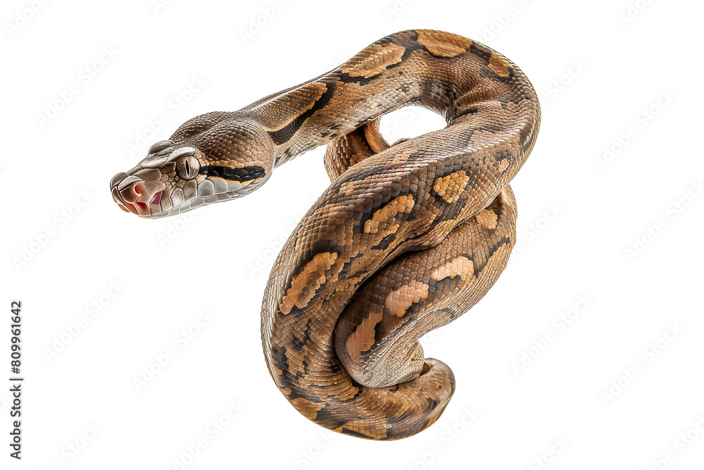 Detailed African Ball Python Isolated on White Background for ...