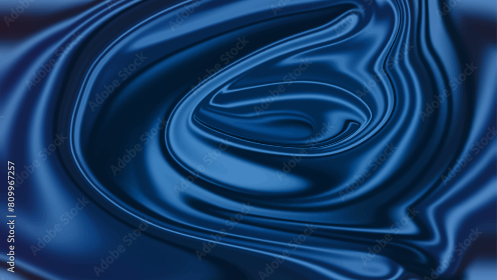 Smooth shiny silk fabric texture, deep blue color flow swirl. Abstract ...