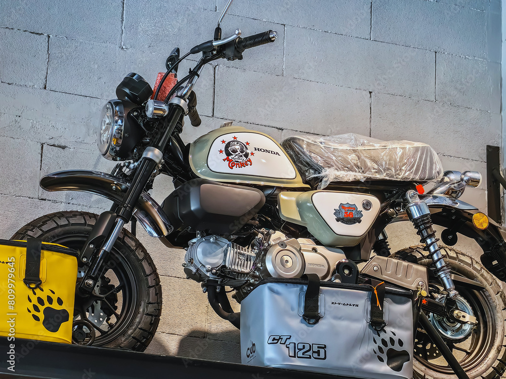 NAKHON PATHOM,THAILAND-MARCH 30, 2024: Interior view of Honda Super Cub ...
