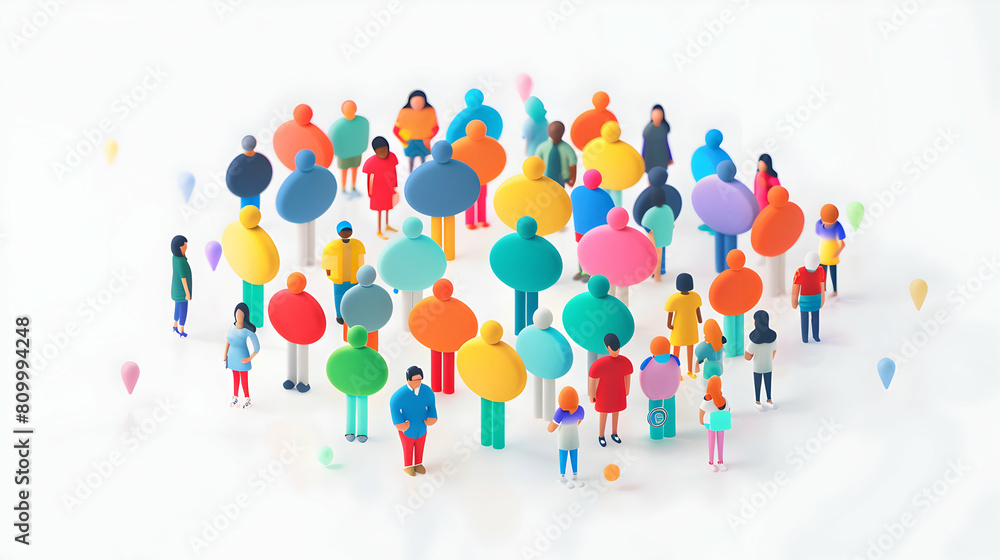 3D cute icon as Inclusive Marketing Campaign Launch concept as ...