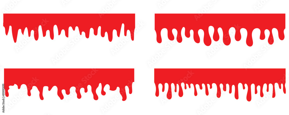 Website border and header set with drops, waves, organic and geometric ...