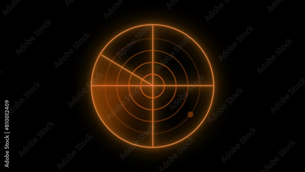 Abstract radar hud animation. 4k radar screen of concept. 4k Futuristic ...