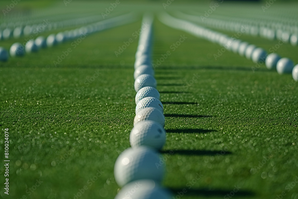 The geometry of golf, captured in the alignment of balls on the driving ...