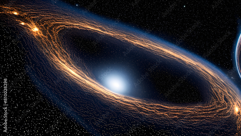 Star rings in the universe, beautiful views of the Milky Way, space ...