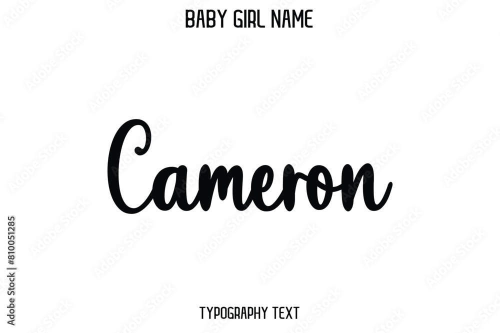 Cameron Baby Girl Name - Handwritten Cursive Lettering Modern Text ...