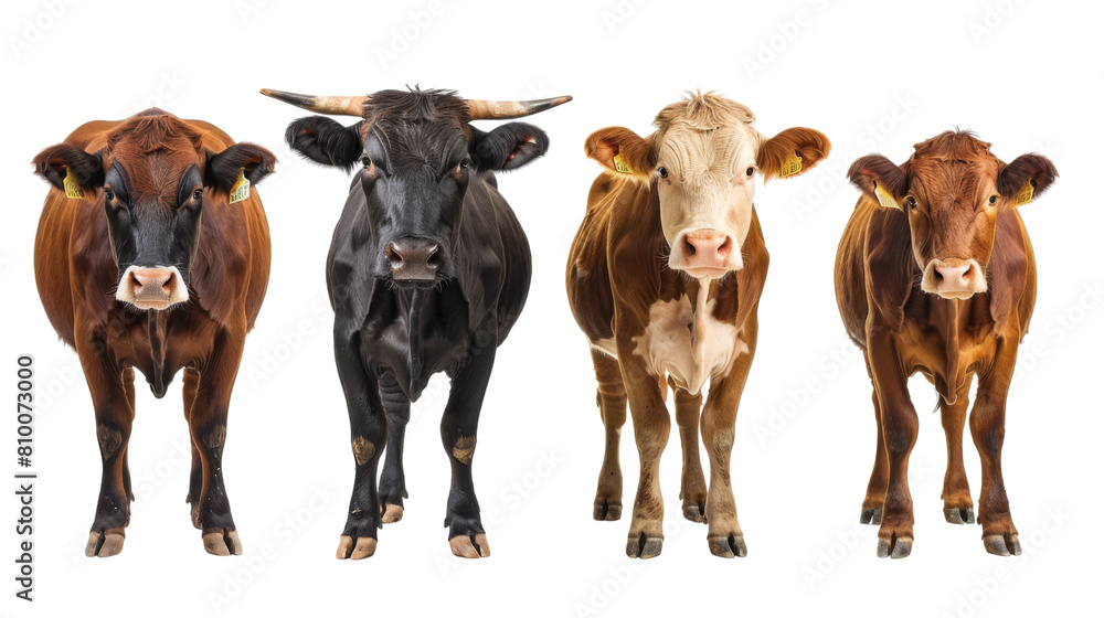 Beef cattle in isolated on white background, png transparent Stock ...