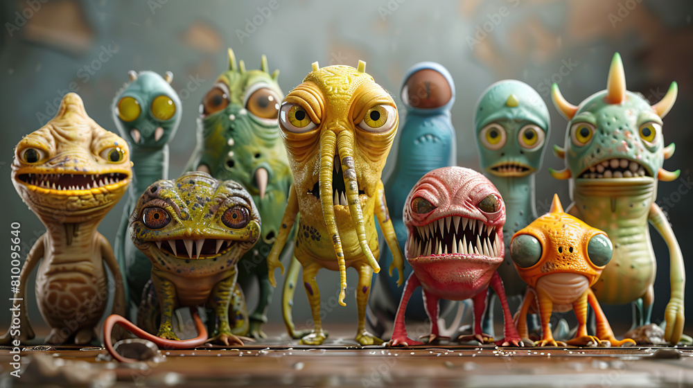 alien, illustration, 3D, children, extraterrestrial, cartoon, colorful ...