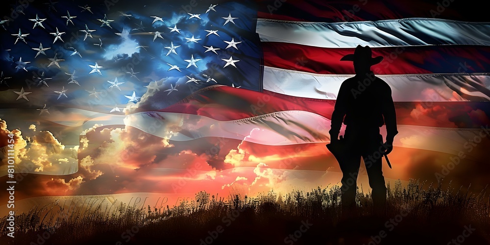 Rugged Individualism and National Pride: Cowboy Silhouette Blending ...