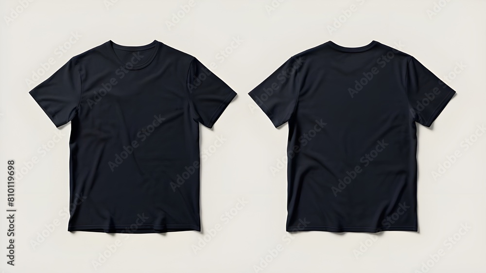 Plain black T-Shirt Template for Mockup Design Stock Photo | Adobe Stock