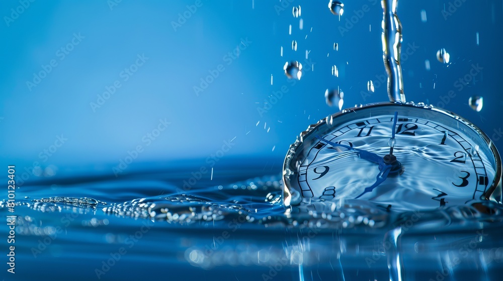 Time flows like water. Imagine a water clock with the water dripping ...