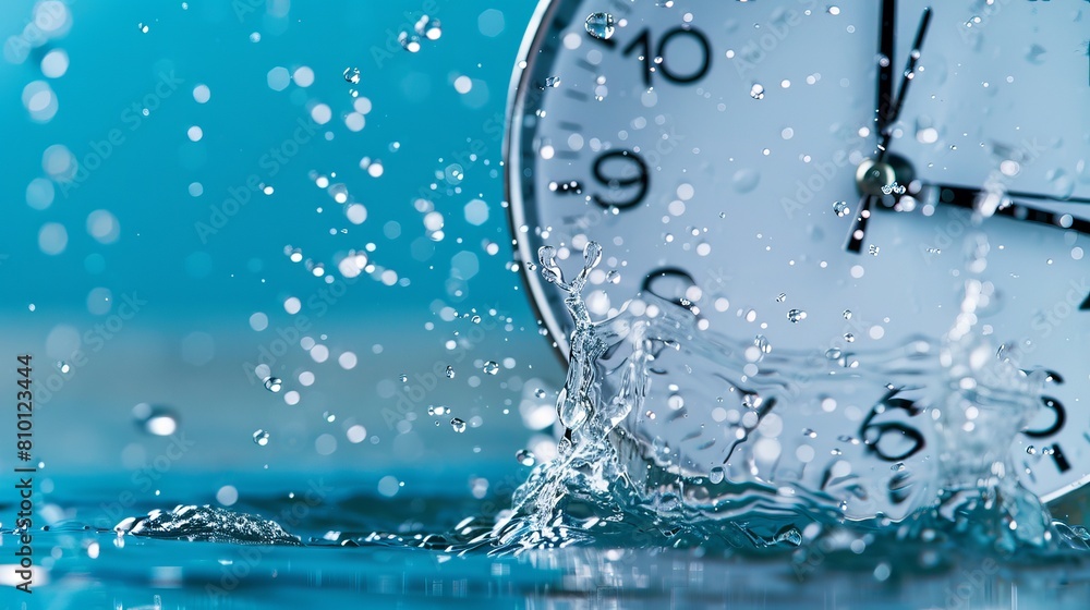 Time flows like water. Imagine a water clock with the water dripping ...