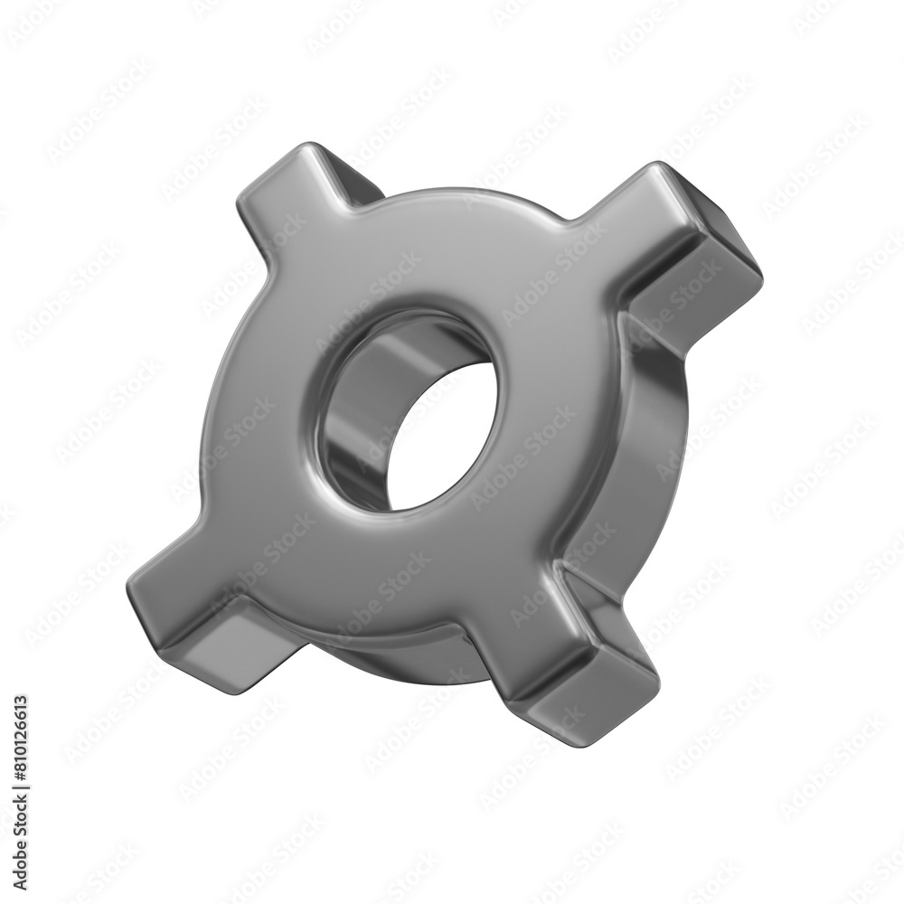 Currency sign (generic) isolated on a transparent background. 3d render ...