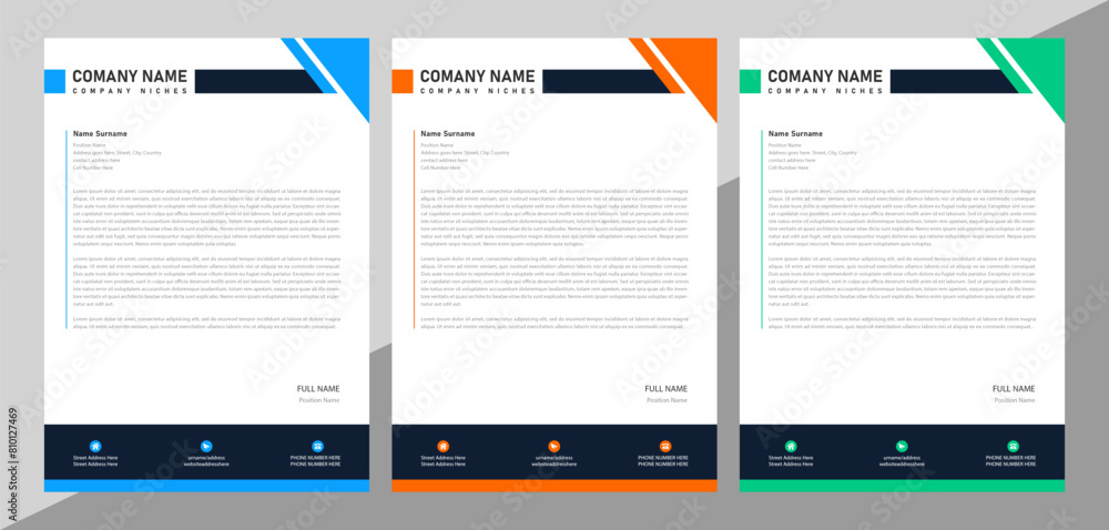 Modern business letterhead clean paper professional official corporate ...