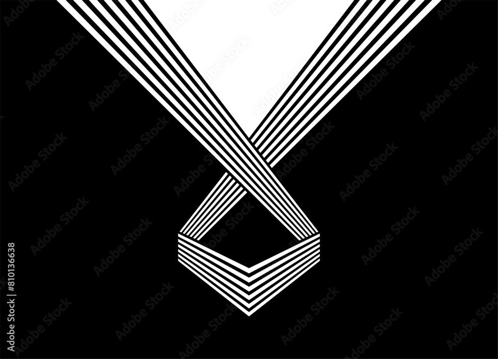 Striped vector pattern of straight broken black lines. Transition from ...