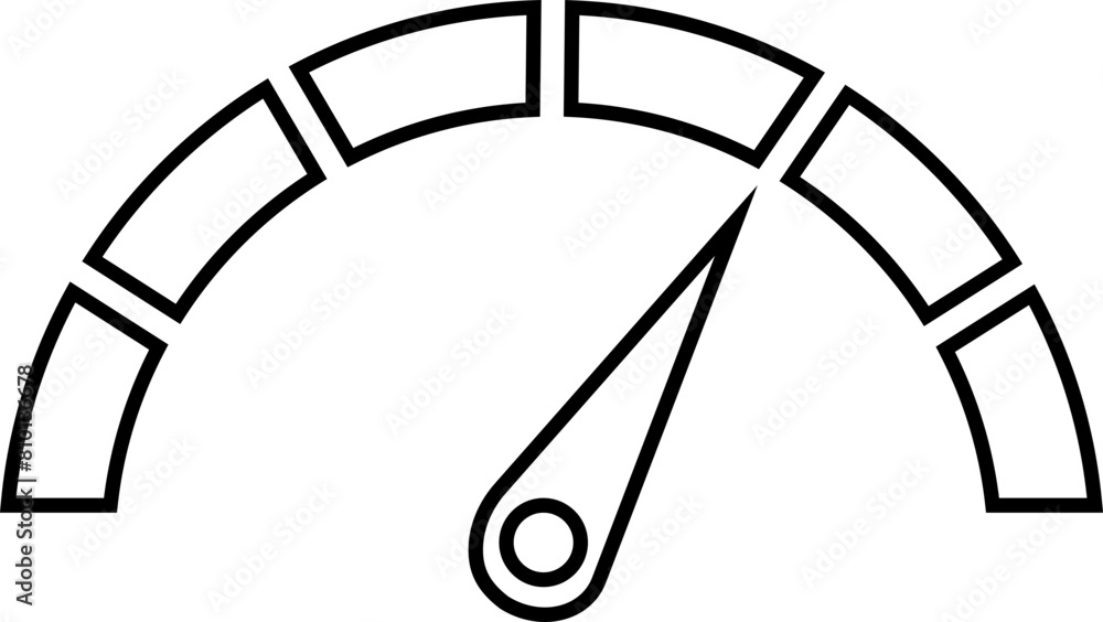 Speedometer, tachometer low and high barometers, dashboard with arrows ...