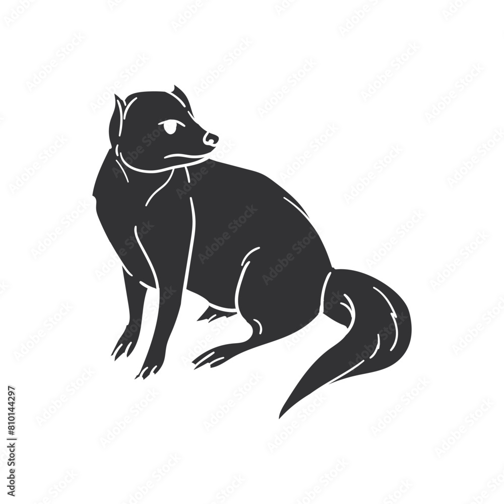 Mongoose Icon Silhouette Illustration. Animals Vector Graphic Pictogram ...