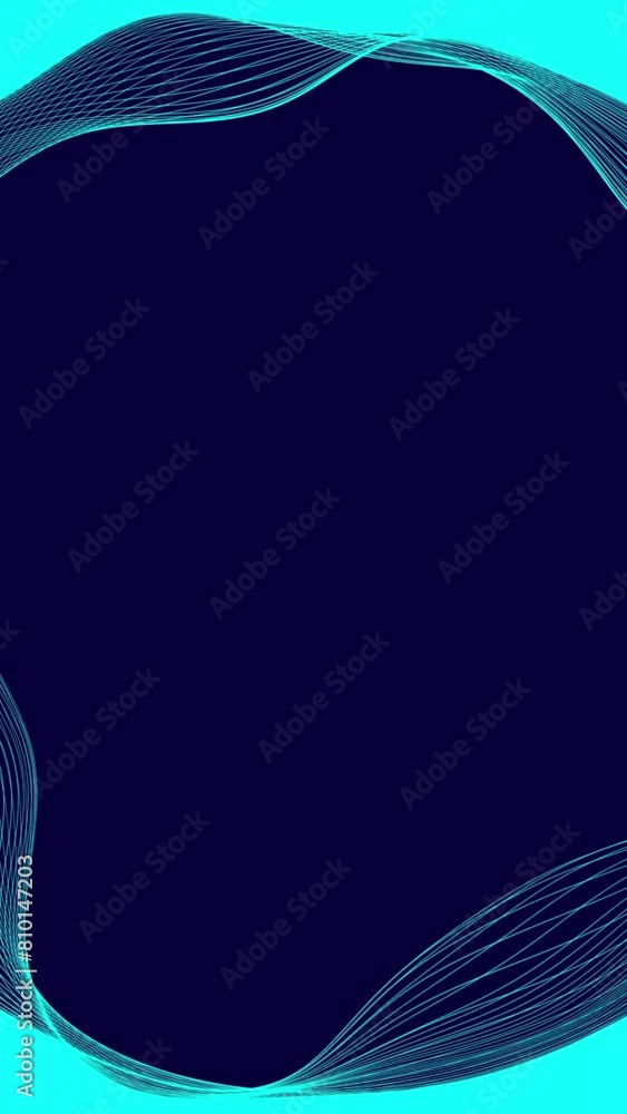 Abstract kinetic wavy thin circle lines seamless looped animation ...