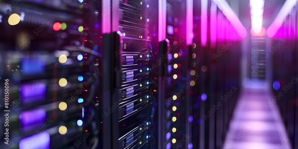 Database admin checking system in data center for security and hosting server. Concept Data ...