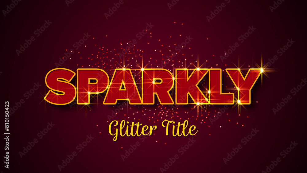 Sparkling Star Glint Title Stock Template | Adobe Stock