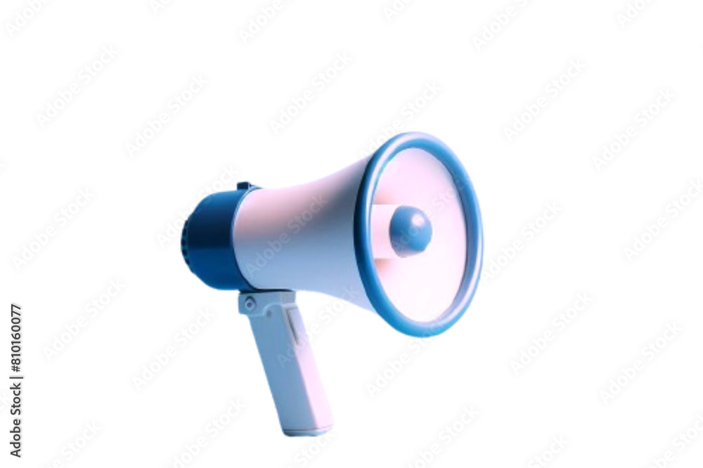 Minimalist megaphone on transparent background Stock Illustration ...