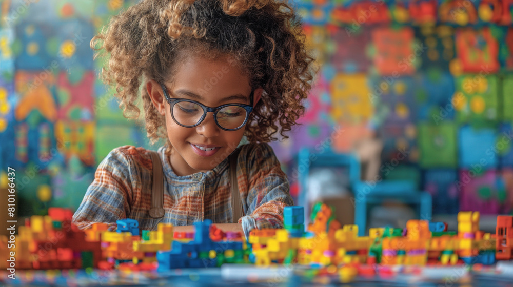 An artistic representation of a teacher conducting a hands-on math ...