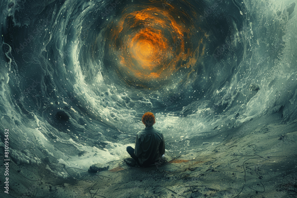 The feeling of being trapped in a downward spiral of negative thoughts ...