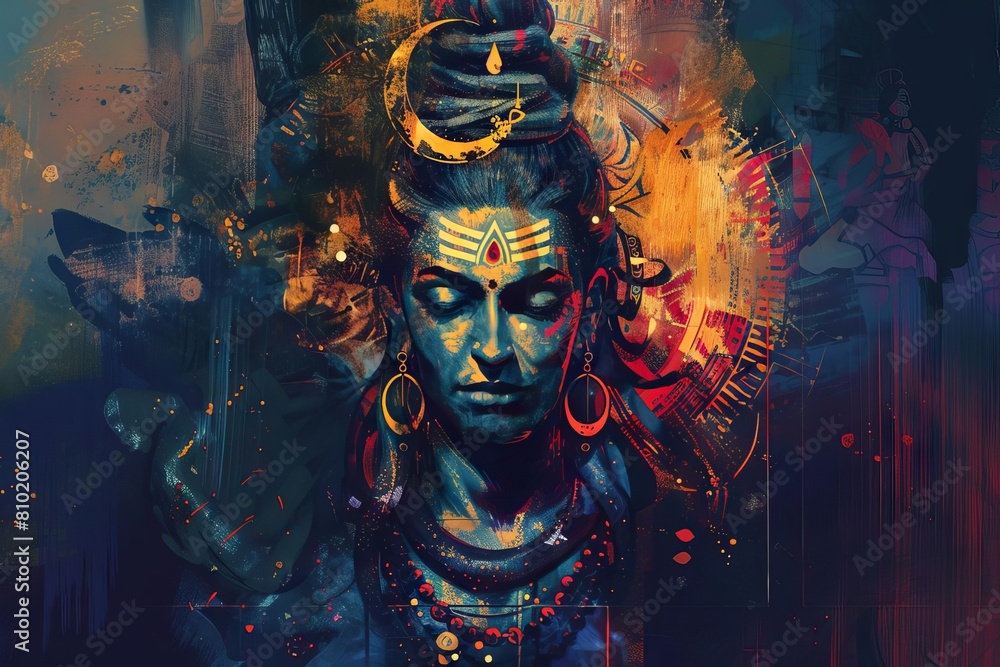 modern shiva traditional deity in contemporary context blending ancient ...