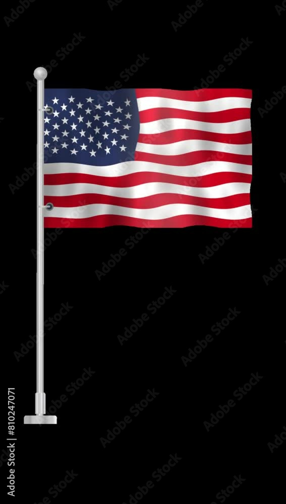 Flag waving in the wind, World Stick Flag, National flag waving on ...