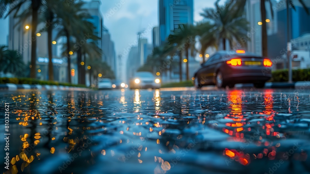 View Of The City Flooded Streets During Rain, City Street in the Rain ...