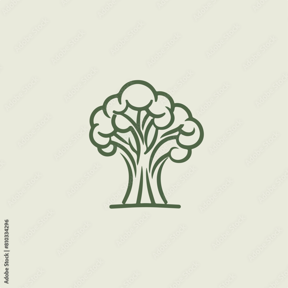 Broccoli in cartoon, doodle style. Image for t-shirt, web, mobile apps ...