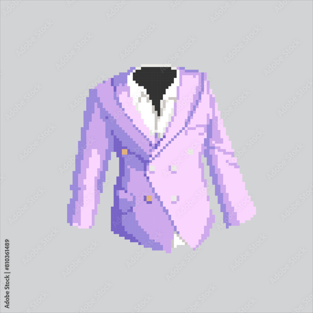 Pixel art illustration Suit. Pixelated Suit. Suit Tuxedo Fashion ...