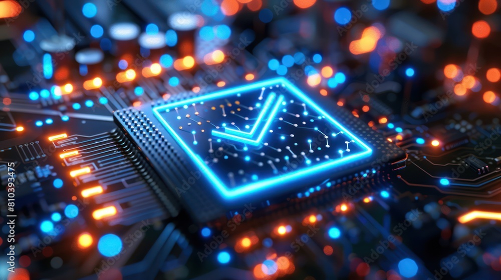 Secure Connection Checkmark Cybersecurity Service Concept For Safe Authentication Network With