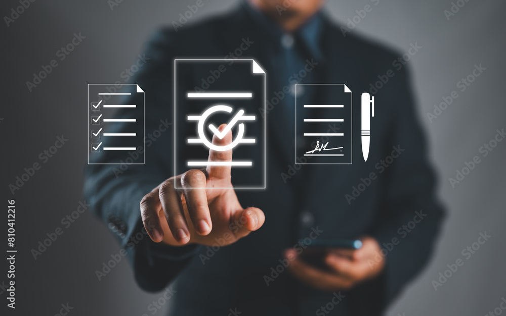 The check mark symbol represents the standard of quality control ...