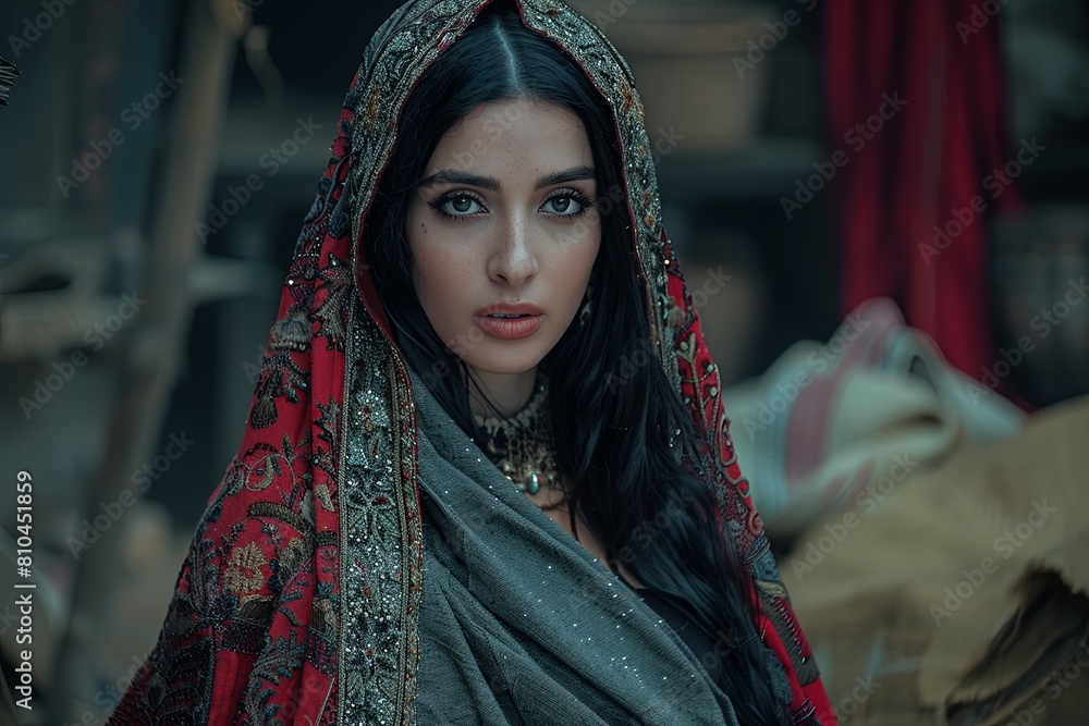 Noble Woman's Enchanting Visuals: Glistening Lights, Intricate Textures ...