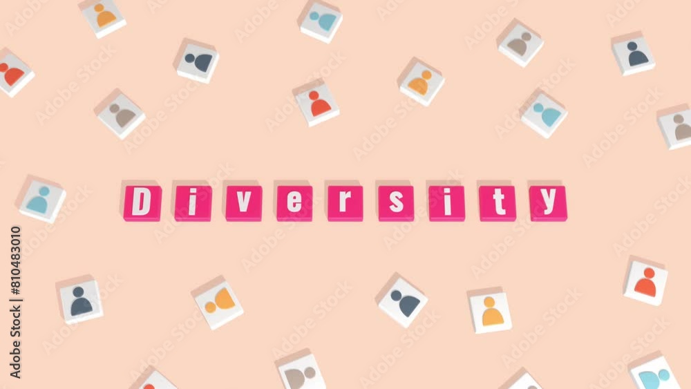 Animated Plastic Cubes With The Word Diversity. Diversity, Equity ...