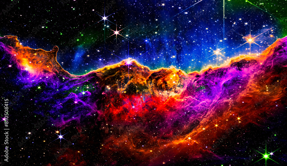 “Cosmic Cliffs” in the Carina Nebula. A mesmerizing nebulas cluster ...