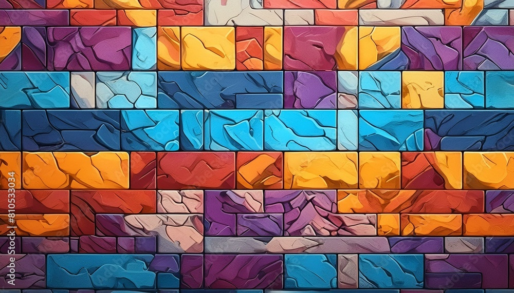 group of people in the mountains, red brick wall background, 2D game ...