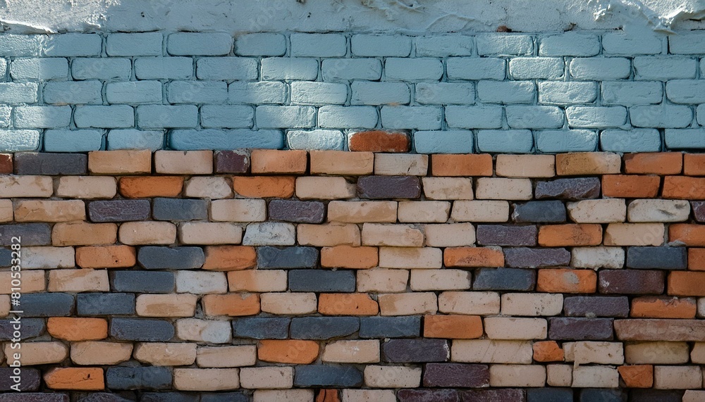 ภาพประกอบสต็อก group of people in the mountains, red brick wall ...