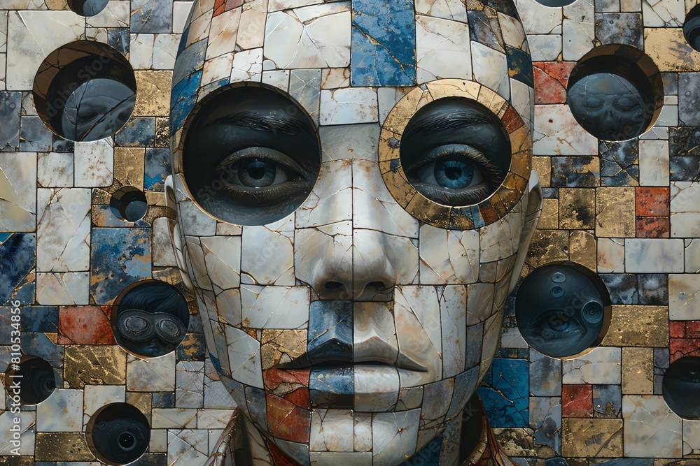 Produce an artwork that fuses subconscious themes with surreal ...