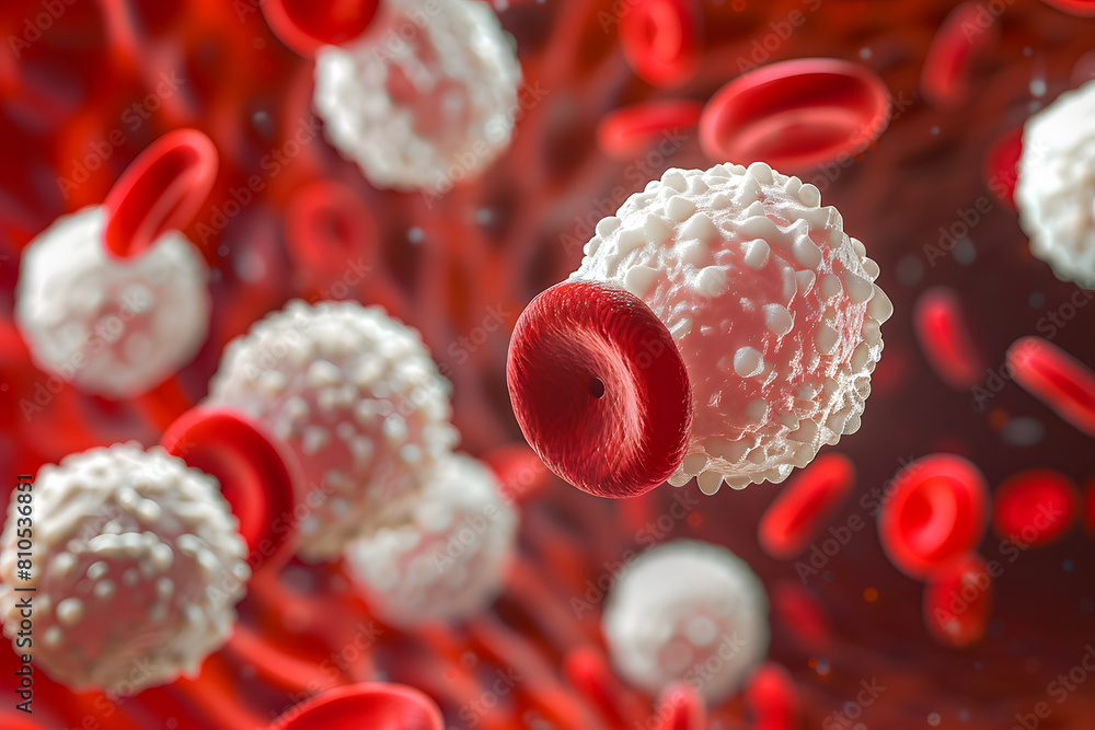 Red Blood Cells, White Blood Cells, germs, viruses, bacteria in Blood ...
