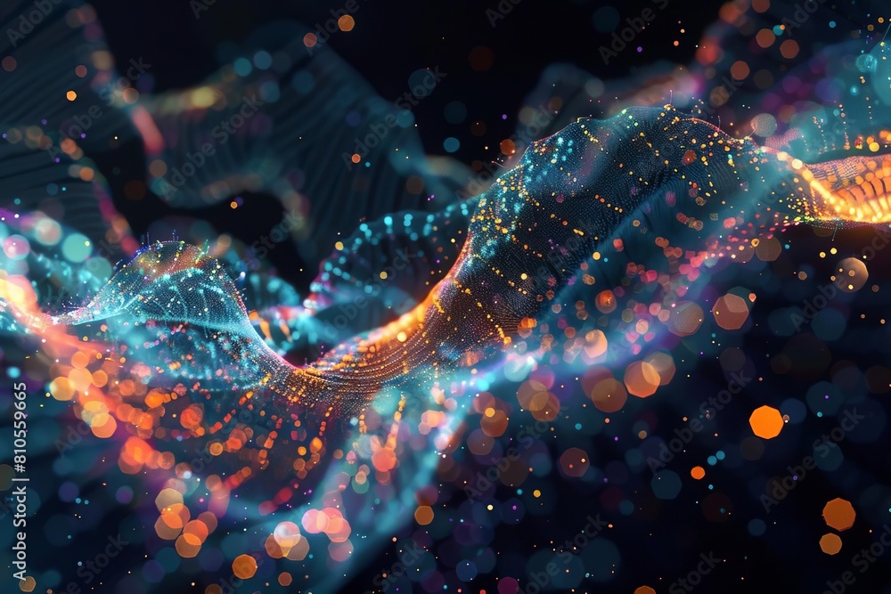 Dynamic visualizations of DNA and genetic coding Stock Illustration ...