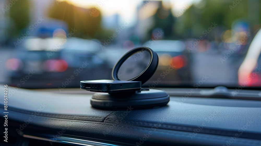 PopSocket grip and mount combo attached to a car dashboard, providing a ...