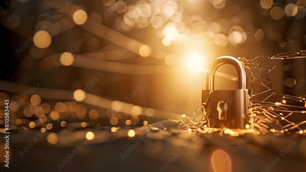 Digital image representing compromised security and vulnerability to ...