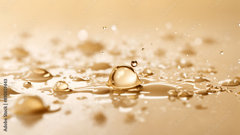 Realistic water droplets on cream color background design wallpaper ...