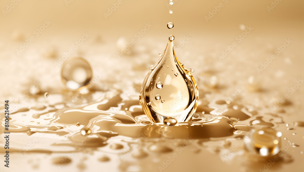 Realistic water droplets on cream color background design wallpaper ...